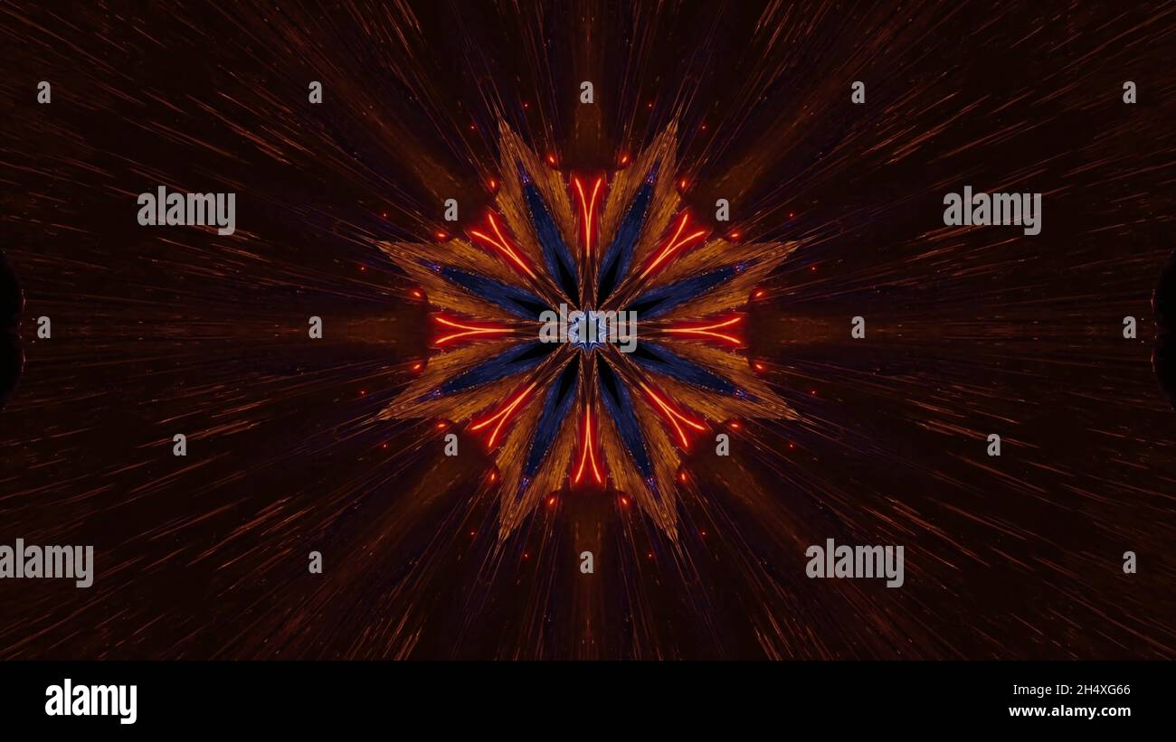 3D rendering of a dark futuristic abstract background with geometric ...