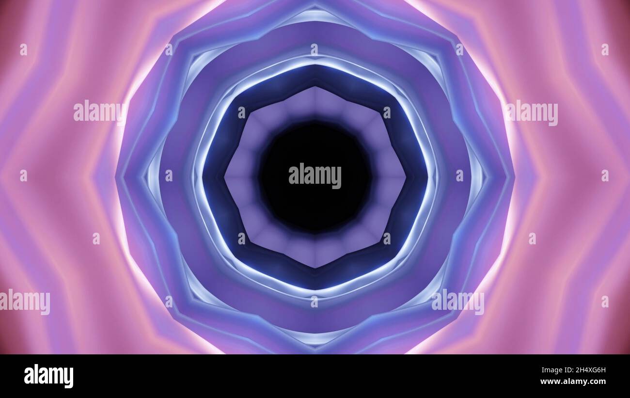 3D rendering of an abstract sci-fi background with geometric shapes and ...