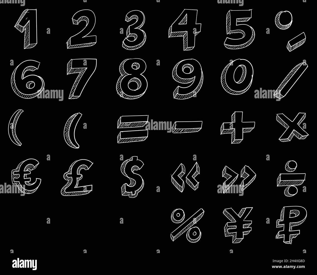 Cool Number Fonts To Draw By Hand