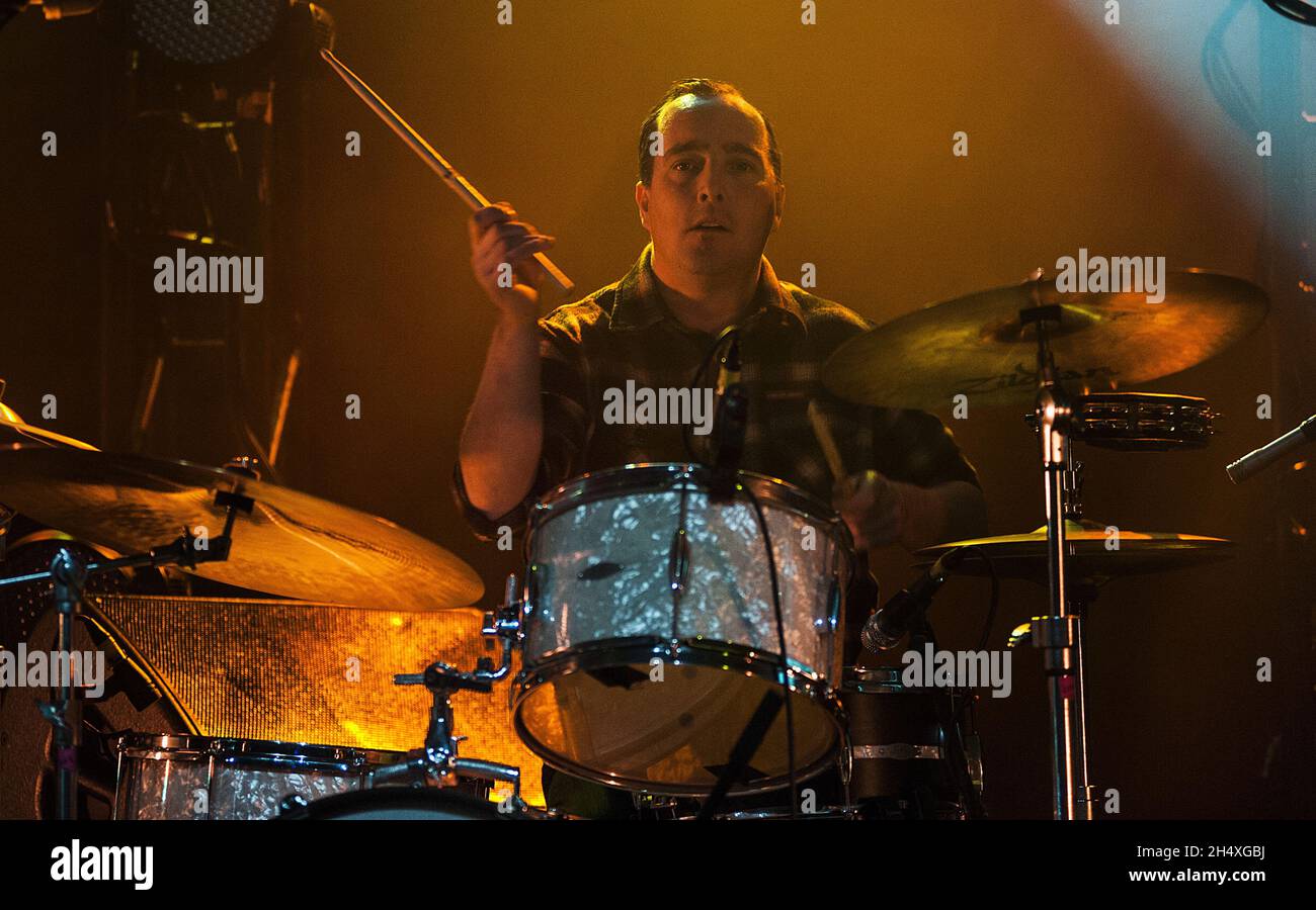 Doug MacGregor of City And Colour performing on stage at the 02 Academy ...