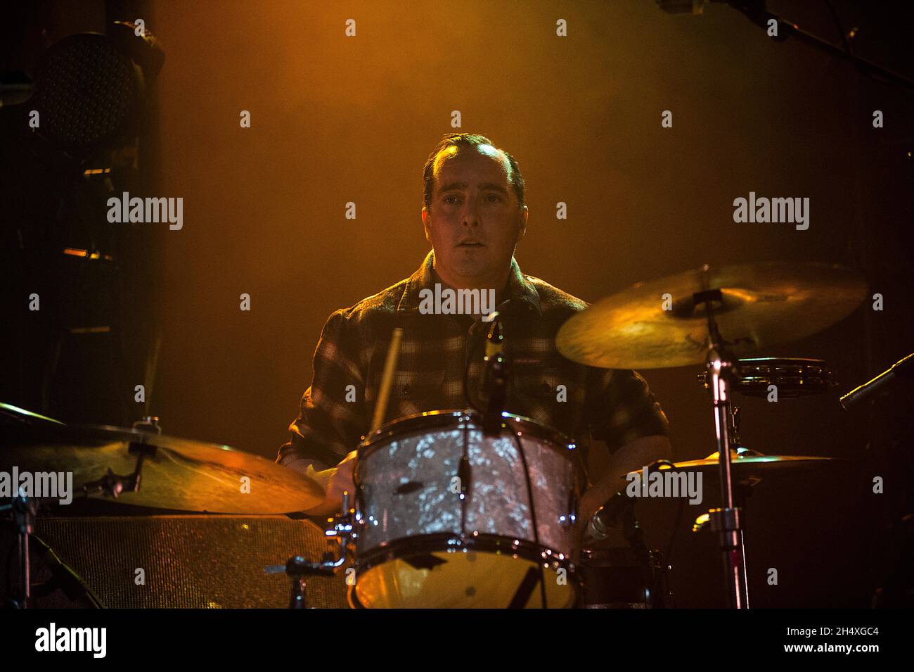 Doug MacGregor of City And Colour performing on stage at the 02 Academy ...