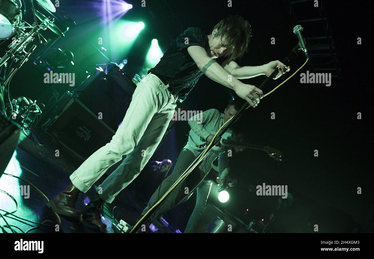 Matthew Shultz of Cage The Elephant live on stage on 11th February 2014 ...