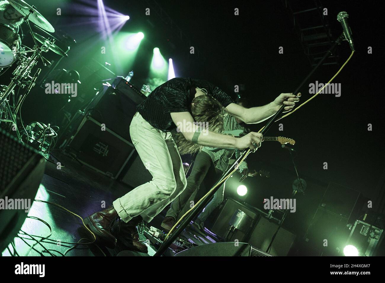 Matthew Shultz of Cage The Elephant live on stage on 11th February 2014 ...