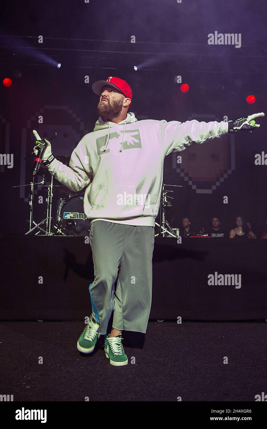 Fred Durst of Limp Bizkit live on stage during Kerrang Tour at the O2 ...