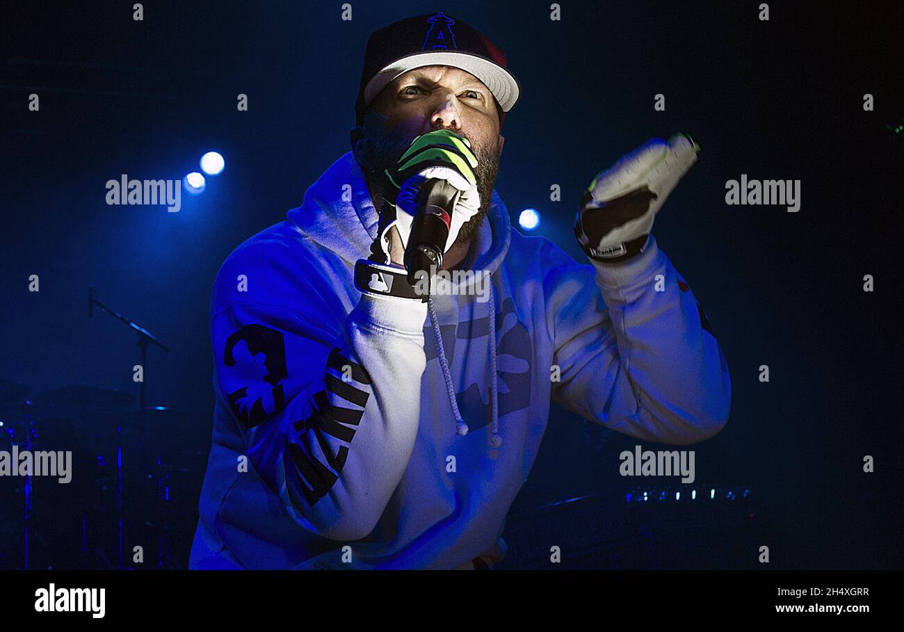 Fred Durst of Limp Bizkit live on stage during Kerrang Tour at the O2 ...