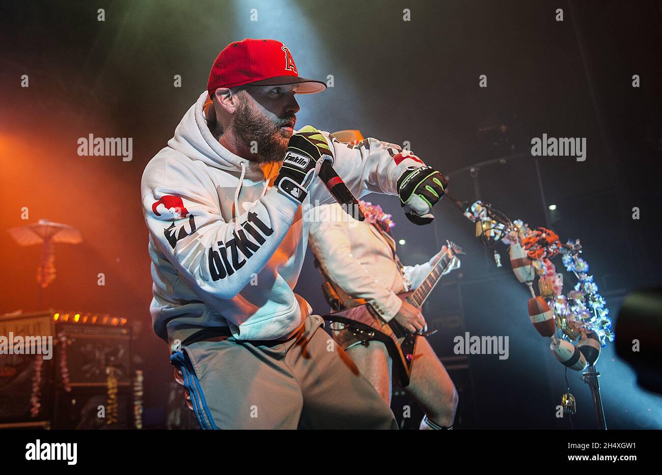 Fred Durst of Limp Bizkit live on stage during Kerrang Tour at the O2 ...