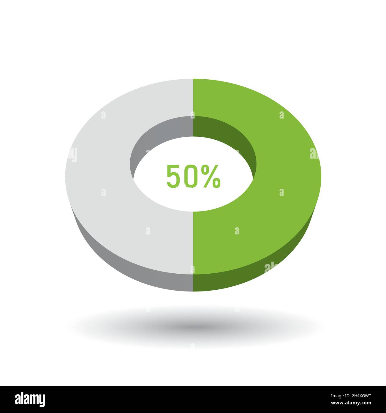 Green percentage circle chart vector Cut Out Stock Images & Pictures ...
