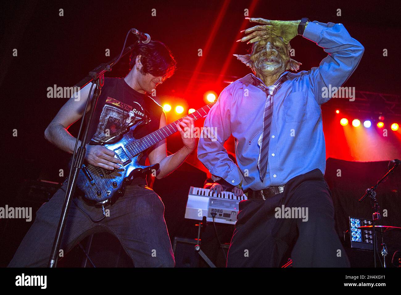John Goblikon of Nekrogoblikon live on stage during Kerrang Tour at the ...
