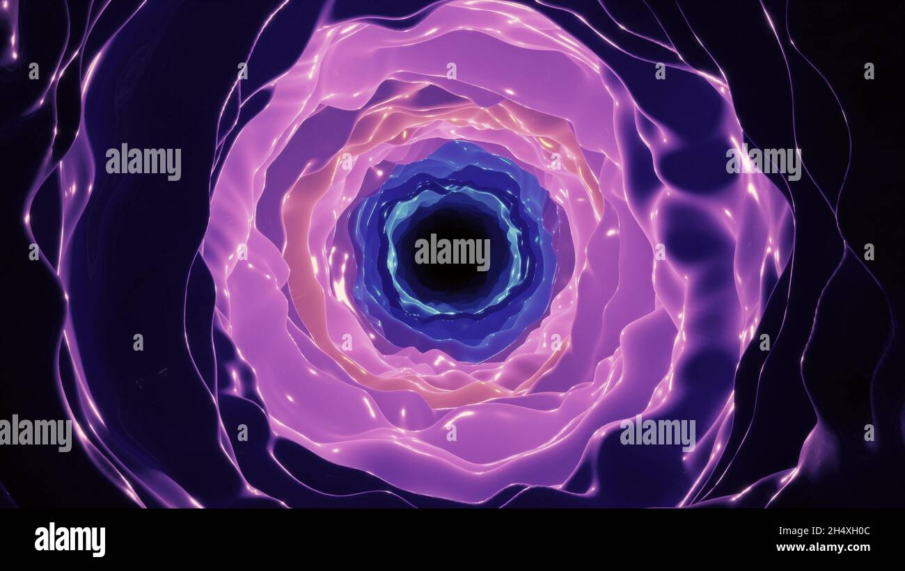 3D rendering of an abstract sci-fi background with geometric shapes and ...