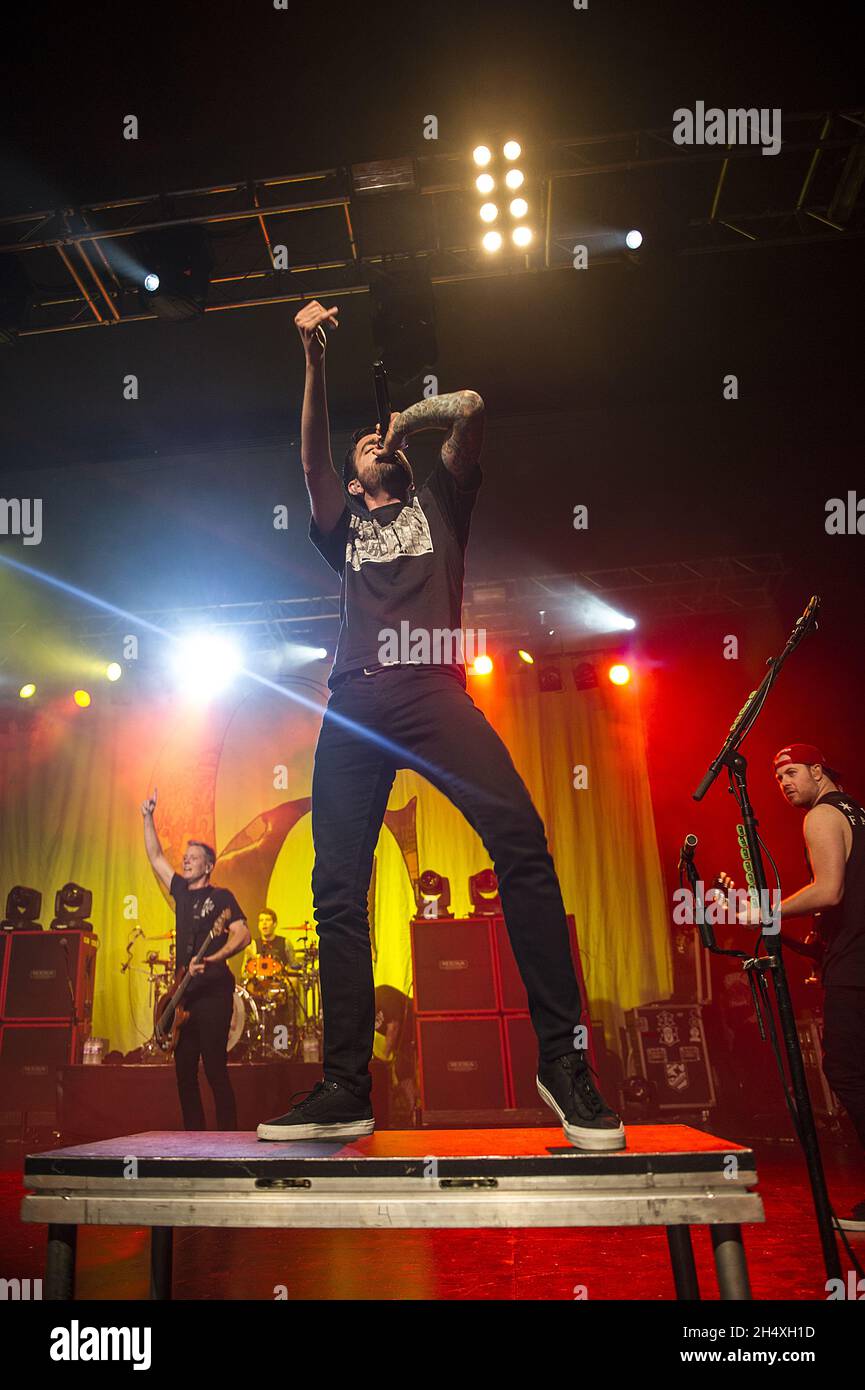 Jeremy McKinnon of A Day To Remember live on stage at the 02 Academy ...