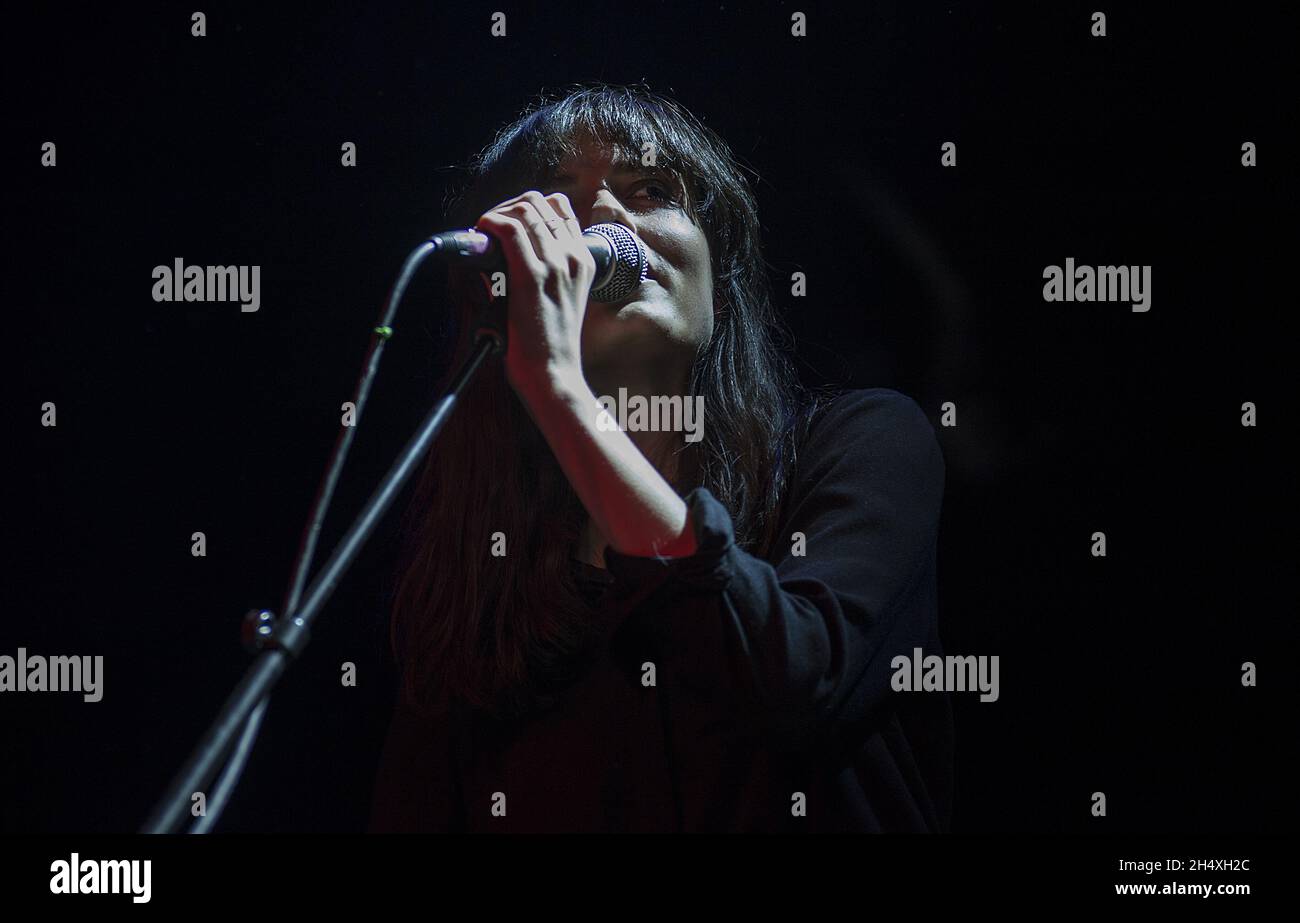 Miranda Kilbey of Say Lou Lou live on stage Stock Photo - Alamy
