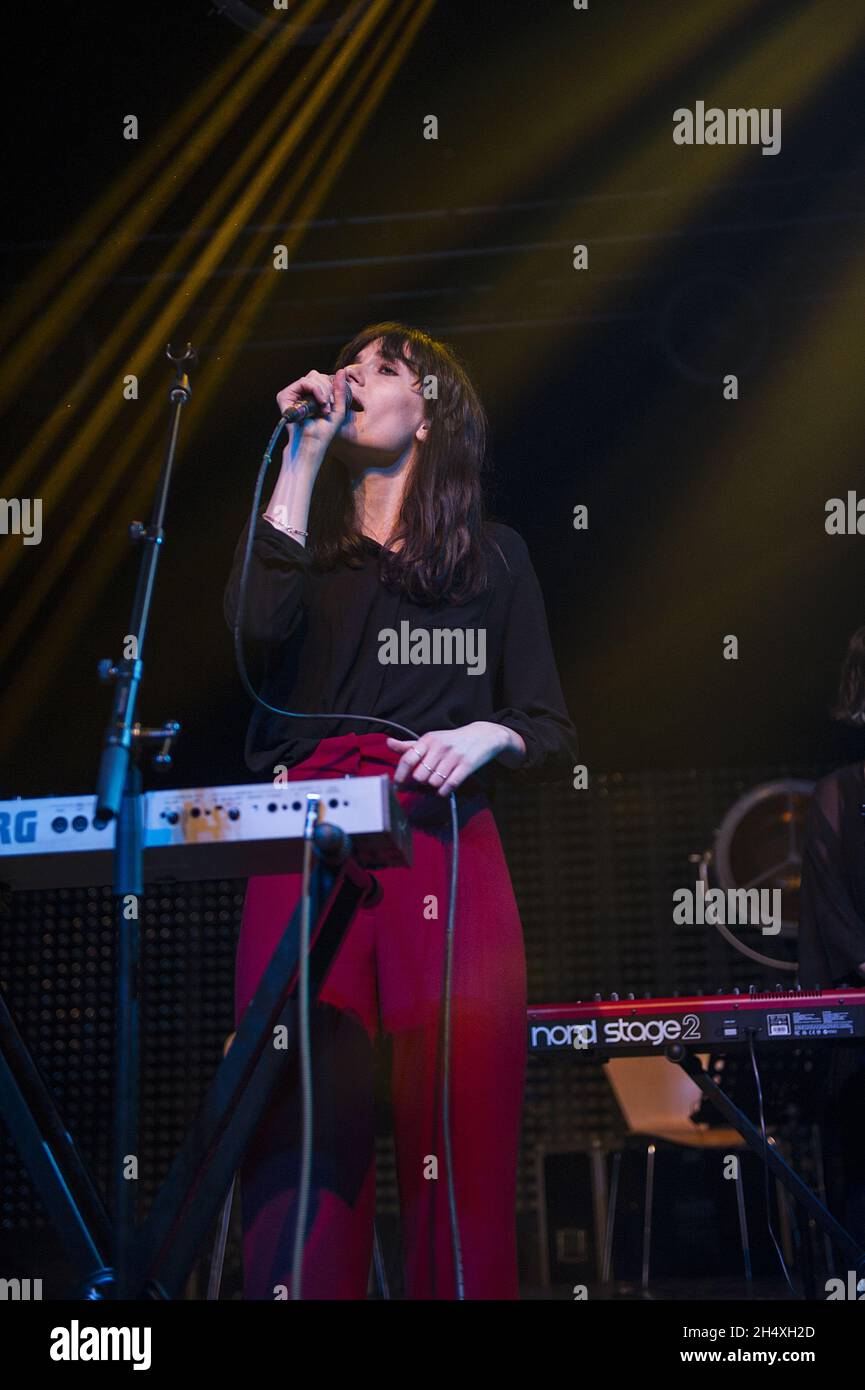 Miranda Kilbey of Say Lou Lou live on stage Stock Photo - Alamy
