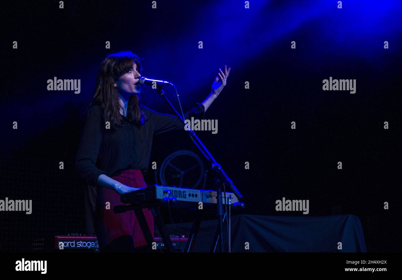 Miranda Kilbey of Say Lou Lou live on stage Stock Photo - Alamy