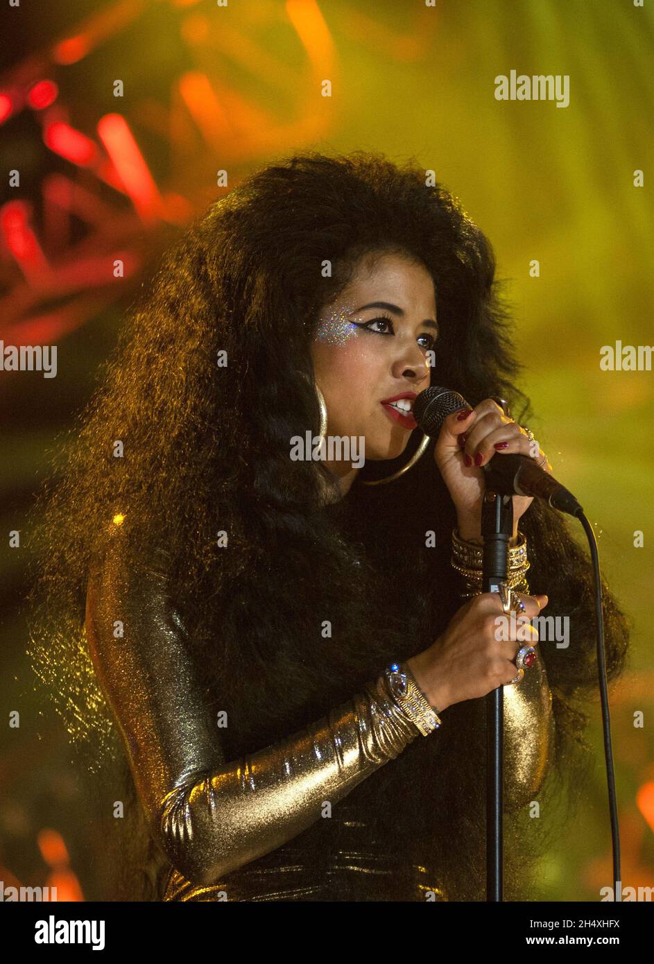 Kelis performs live on stage during the BBC 6Music Festival at Victoria ...