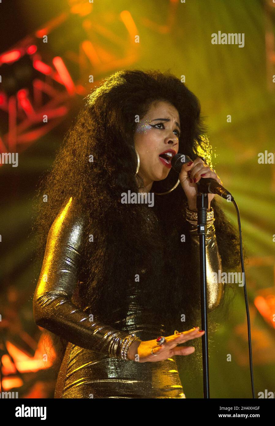 Kelis performs live on stage during the BBC 6Music Festival at Victoria ...