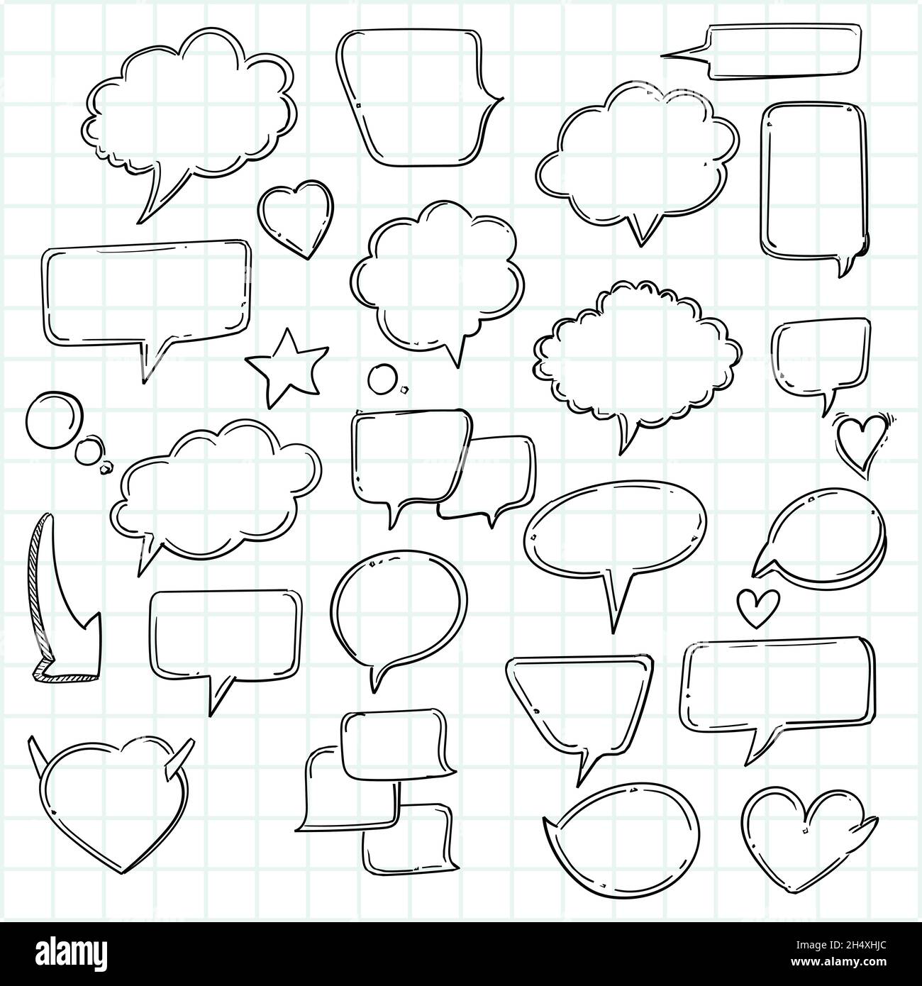 Conversation message shapes dialogue Stock Vector Images - Alamy