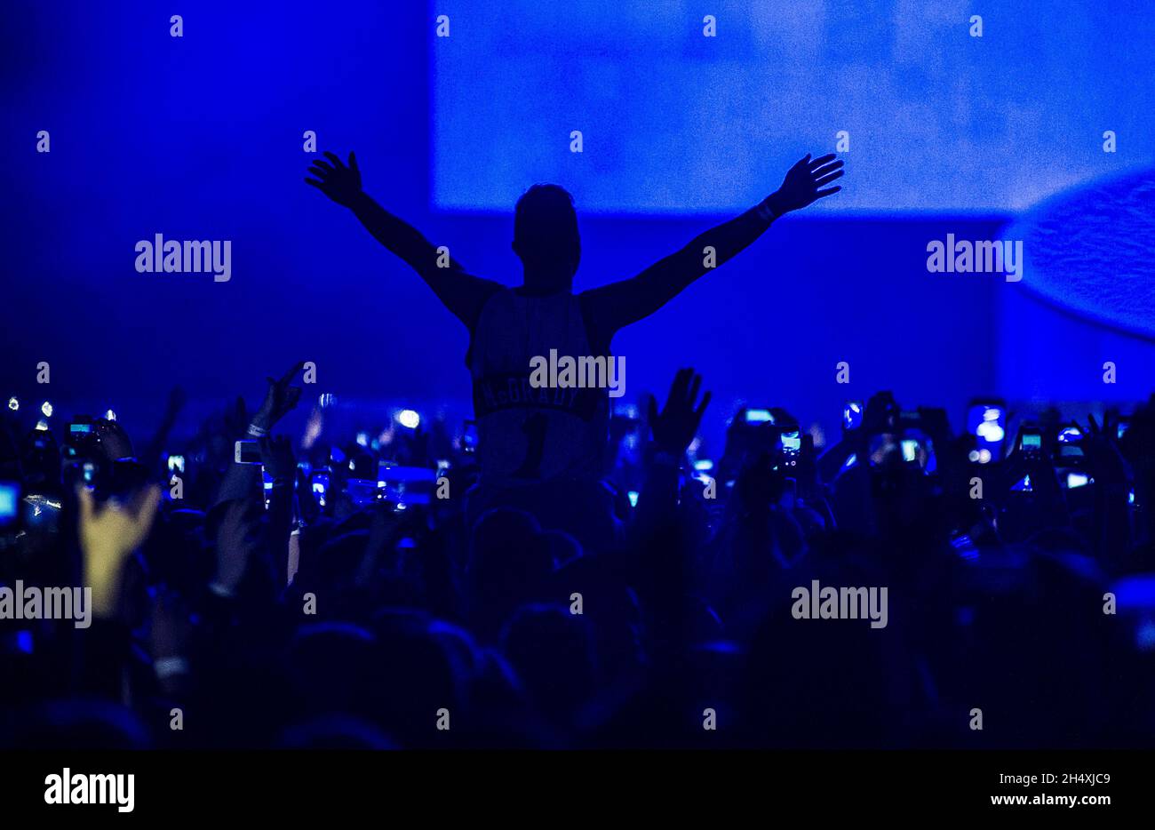 The crowd during Drake concert on 20th March 2014 at the NIA ...