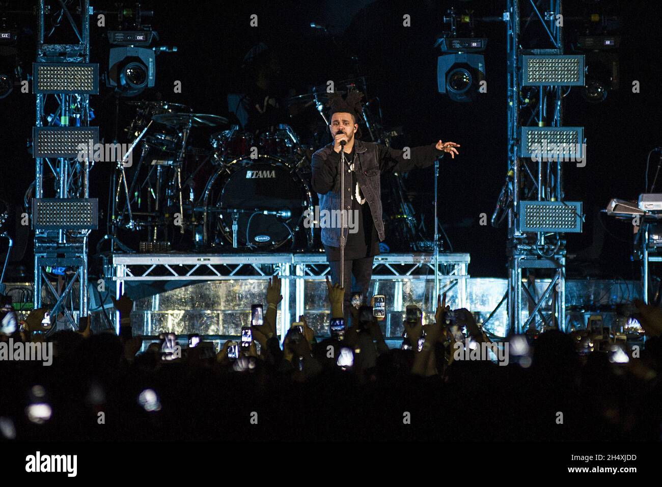 The Weeknd live on stage on 20th March 2014 at the NIA - Birmingham ...