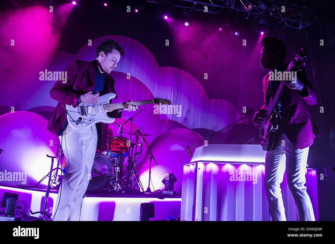 Joseph Mount and Gbenga Adelekan of Metronomy live on stage on 21st ...