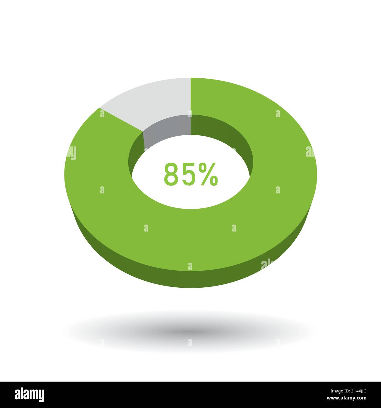85 percent 3D vector pie chart Stock Vector Image & Art - Alamy