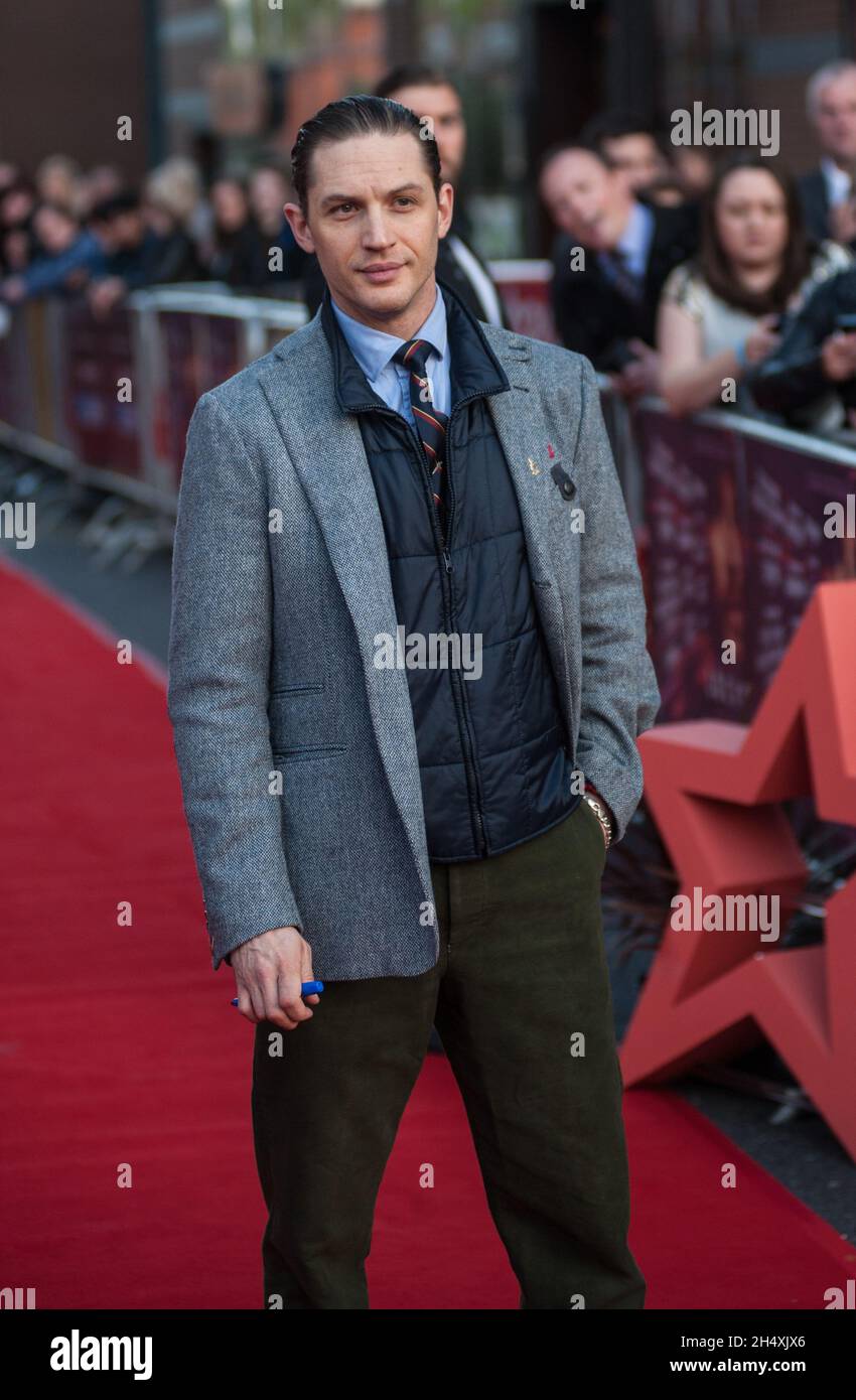 Tom Hardy attending the premiere of film Locke at Odeon cinema Broad ...