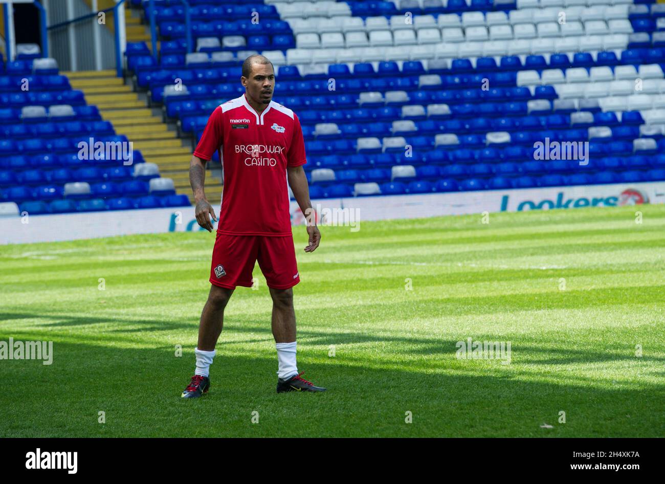 MC Harvey of Sop Solid Crew taking part in #celebfooty4harry match on ...