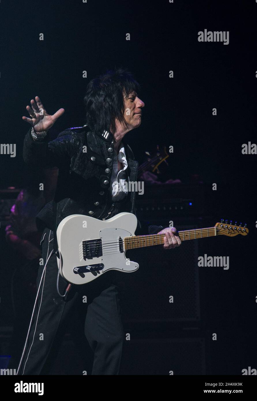 Jeff Beck live on stage on at the Symphony Hall, Birmingham Stock Photo ...
