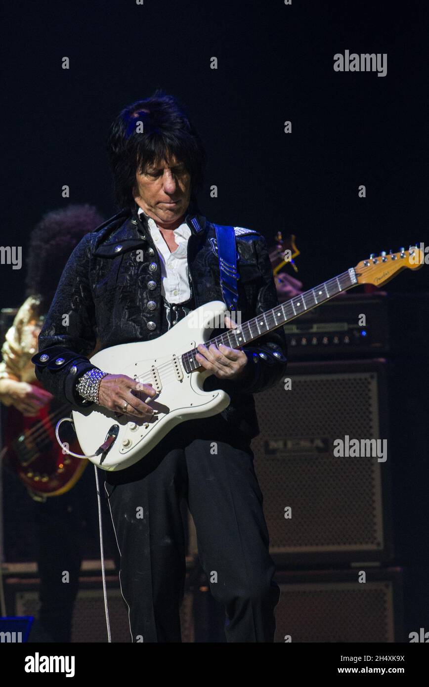 Jeff Beck live on stage on at the Symphony Hall, Birmingham Stock Photo ...