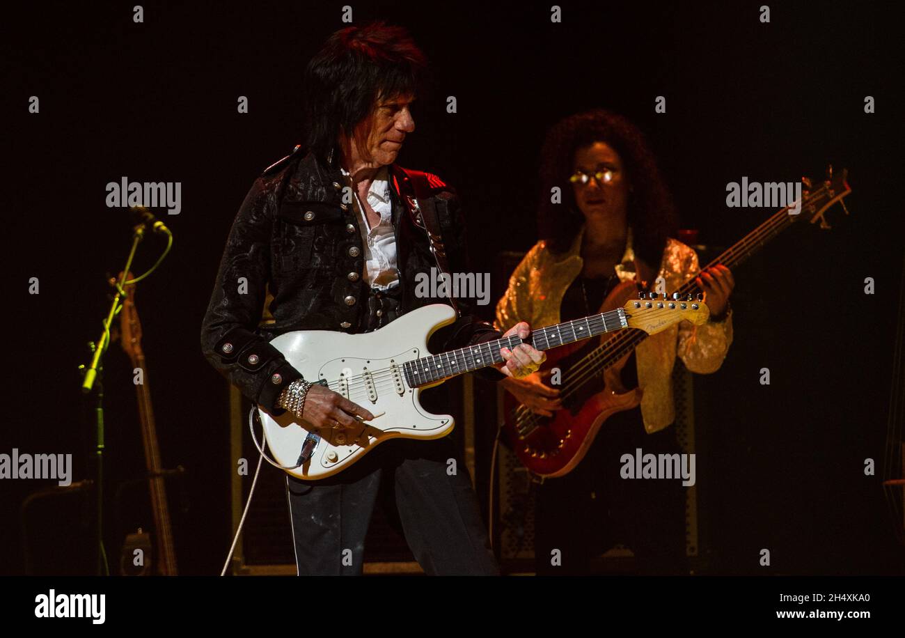 Jeff Beck live on stage on at the Symphony Hall, Birmingham Stock Photo ...