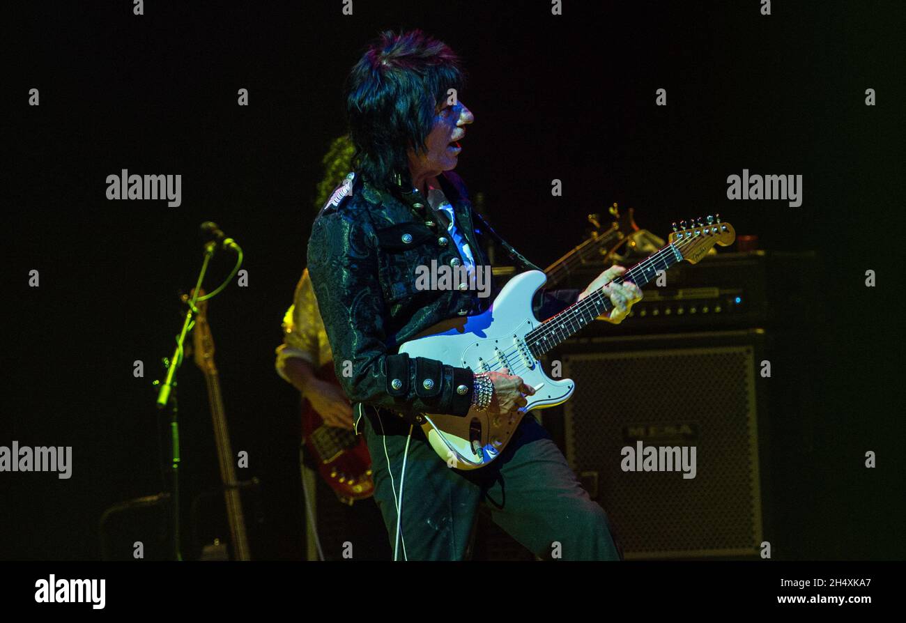 Jeff Beck live on stage on at the Symphony Hall, Birmingham Stock Photo ...