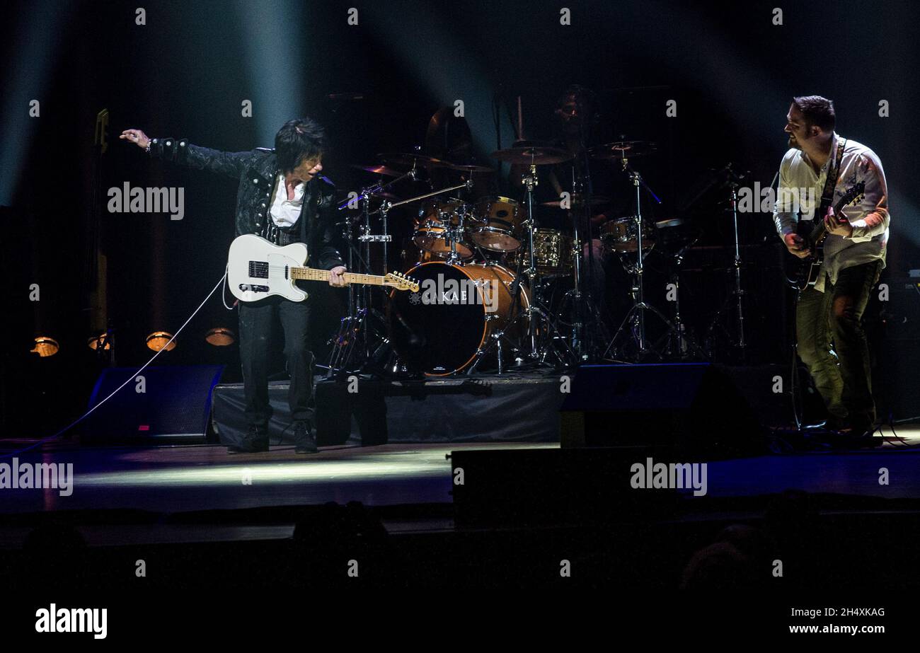 Jeff Beck live on stage on at the Symphony Hall, Birmingham Stock Photo ...