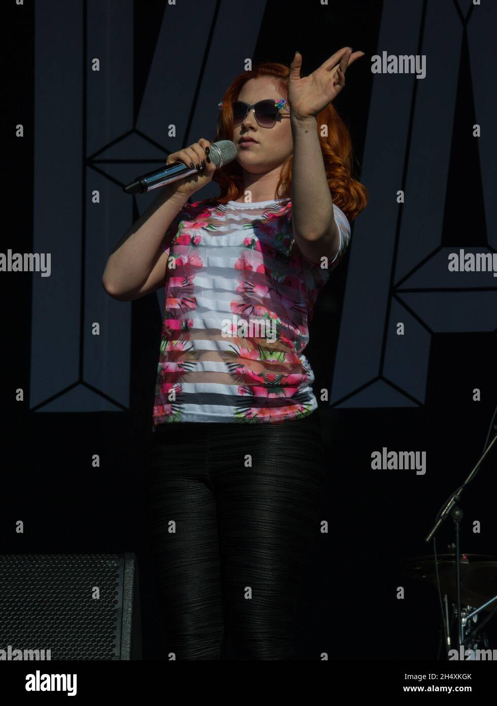 Katy B live on stage during the first day of Parklife Weekender ...