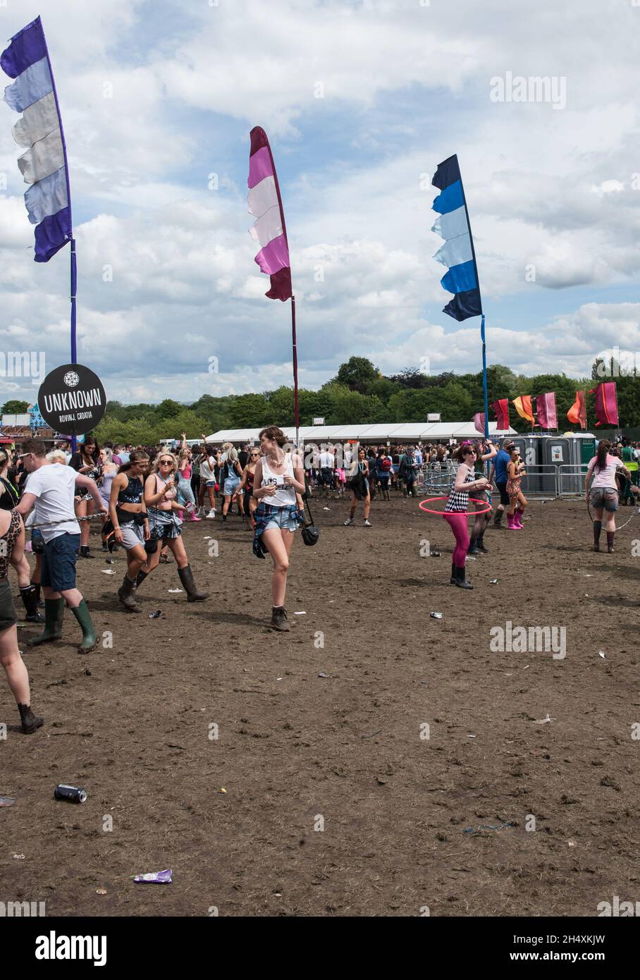 Festival goers at Parklife Weekender festival on 8th June 2014 in ...