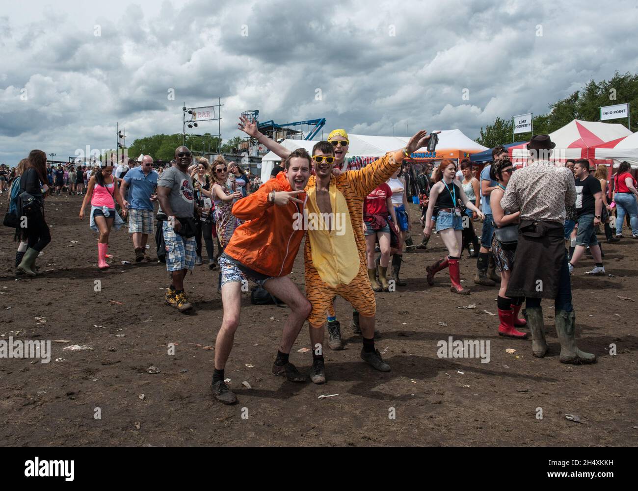 Festival goers at Parklife Weekender festival on 8th June 2014 in ...