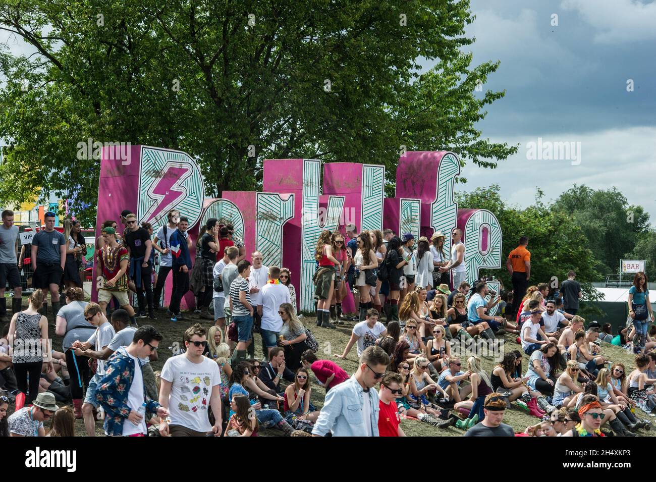 Festival goers at Parklife Weekender festival on 8th June 2014 in ...