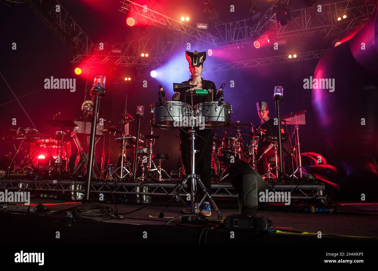 SBTRKT live on stage on 2nd day of Parklife Weekender Festival on 8th ...