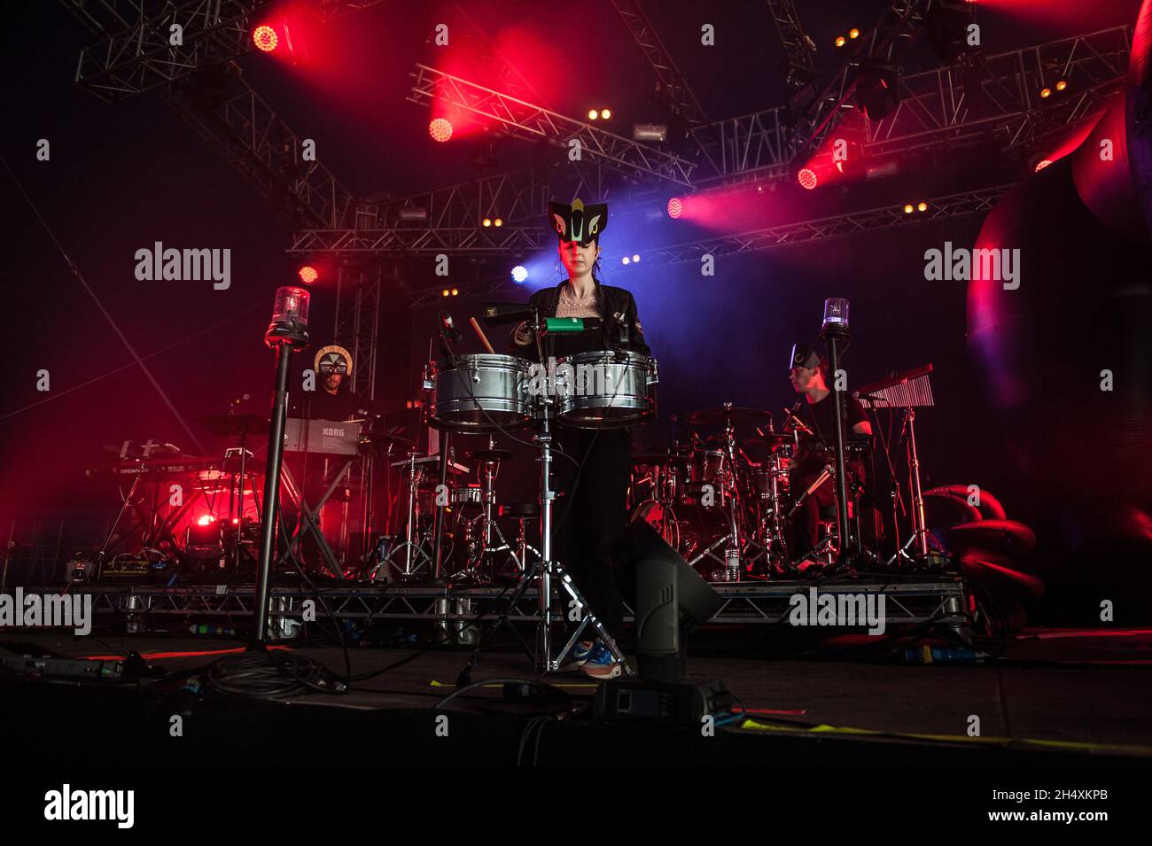 SBTRKT live on stage on 2nd day of Parklife Weekender Festival on 8th ...