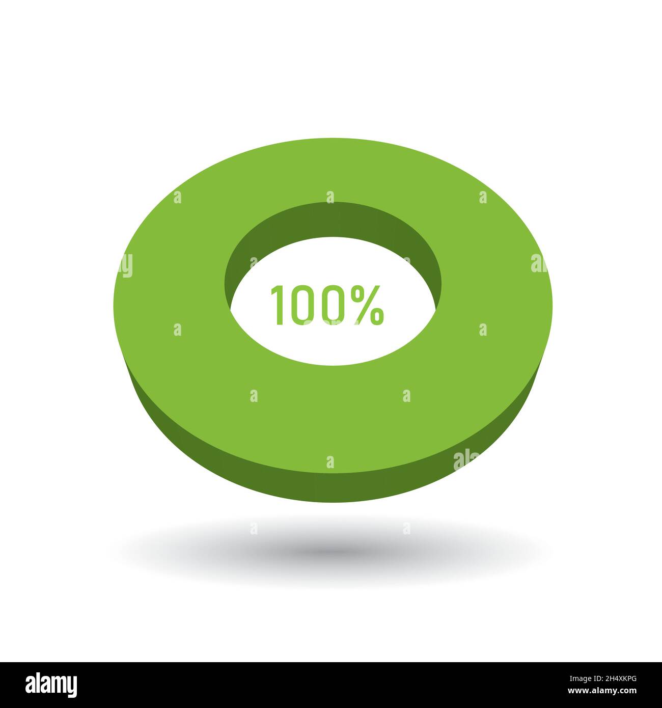 100 percent 3D vector pie chart Stock Vector Image & Art - Alamy