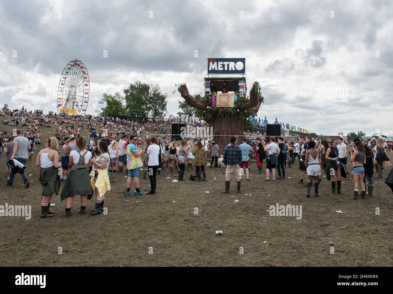 Festival goers at Parklife Weekender festival on 8th June 2014 in ...
