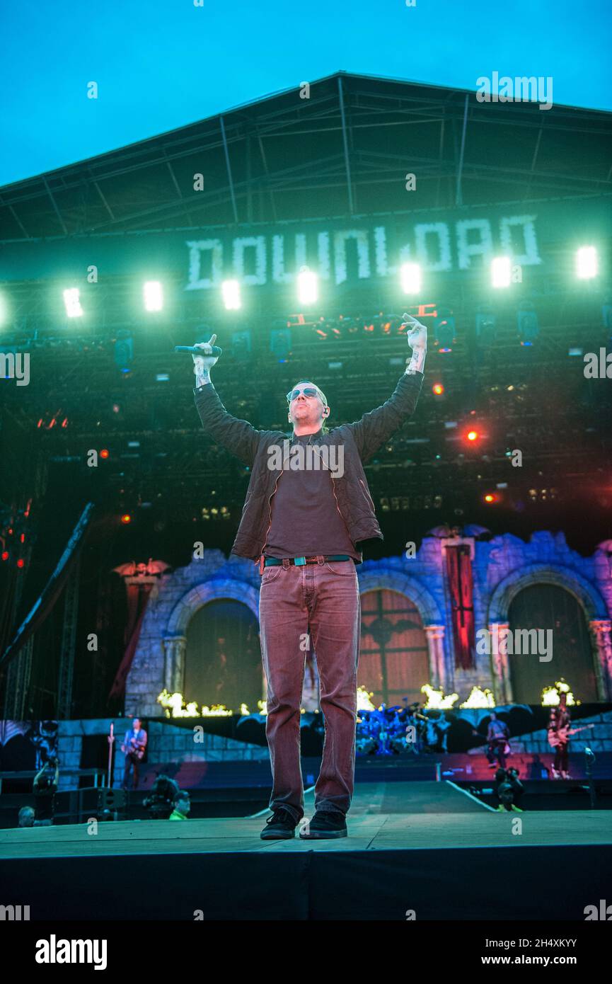 M. Shadows of Avenged Sevenfold live on stage during day one of ...