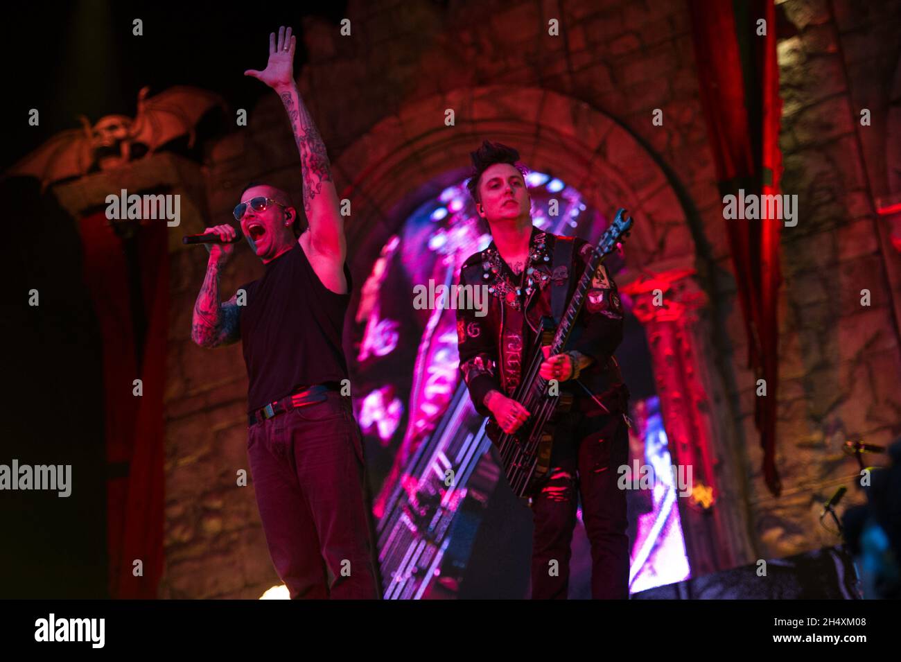 M. Shadows of Avenged Sevenfold live on stage during day one of ...