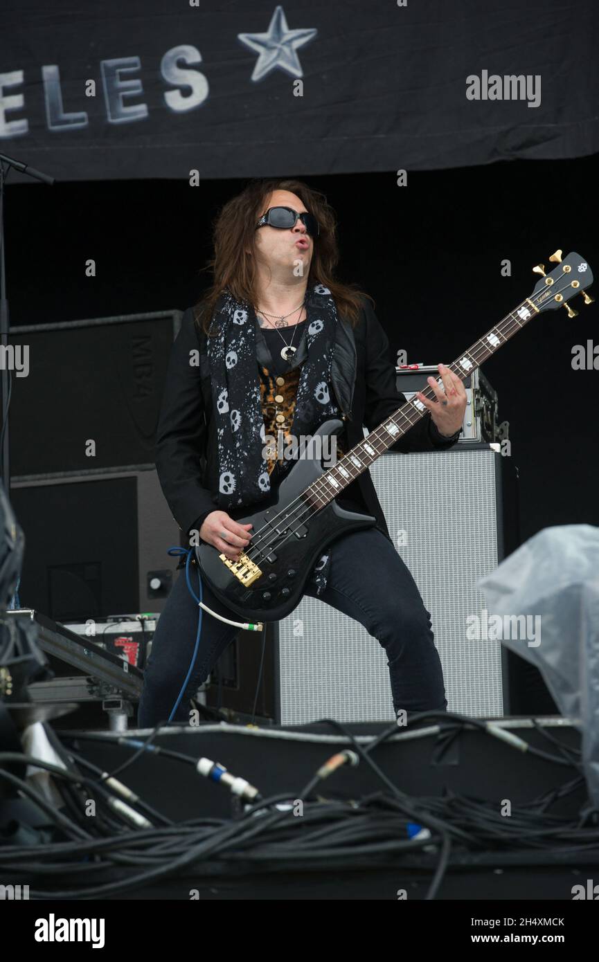 Vic Zino of Buckcherry live on stage on day 3 at Download Festival on ...