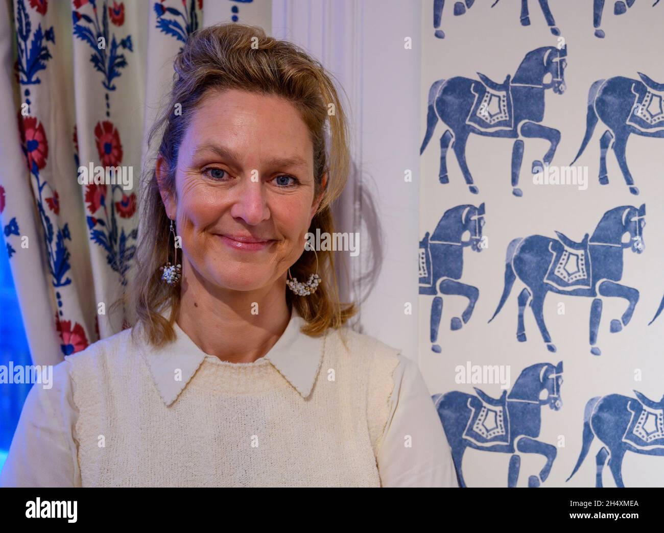 Christie’s, London, UK. 5 November 2021. English print designer Molly ...
