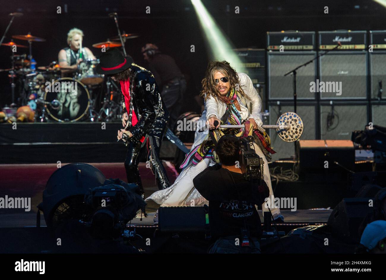 Aerosmith performs on stage as hi-res stock photography and images - Alamy