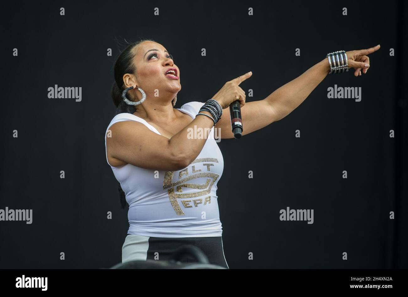 Cheryl James Of Salt N Pepa Live On Stage On Day 2 At Wireless Festival On 5th July At Perry