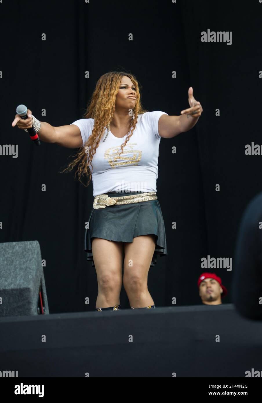 Sandra Denton of Salt-N-Pepa live on stage on day 2 at Wireless ...