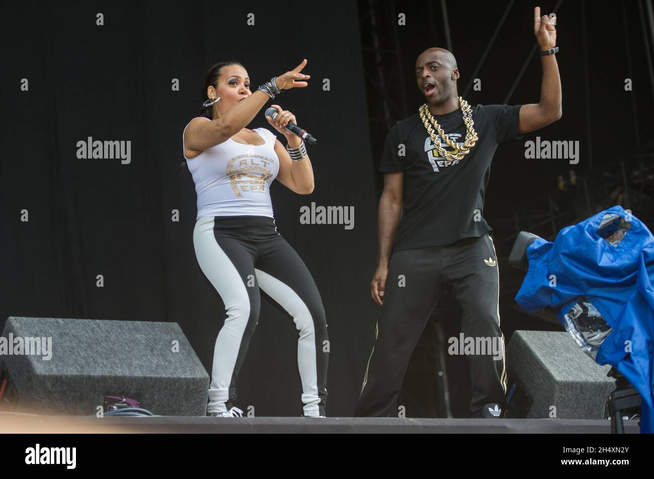 Cheryl James of Salt-N-Pepa live on stage on day 2 at Wireless Festival ...