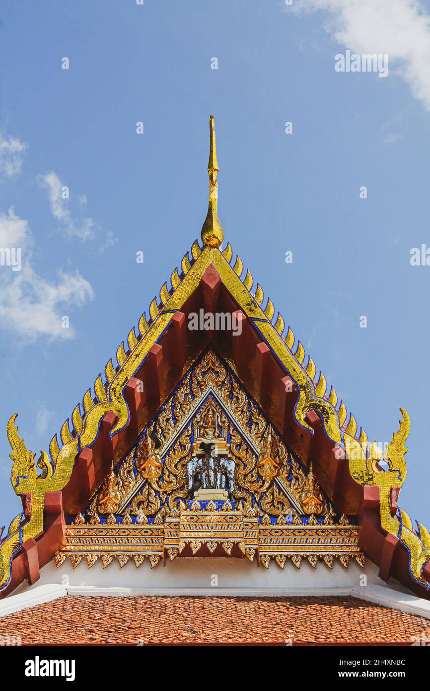 Beautiful view of Thai temple architecture Stock Photo - Alamy