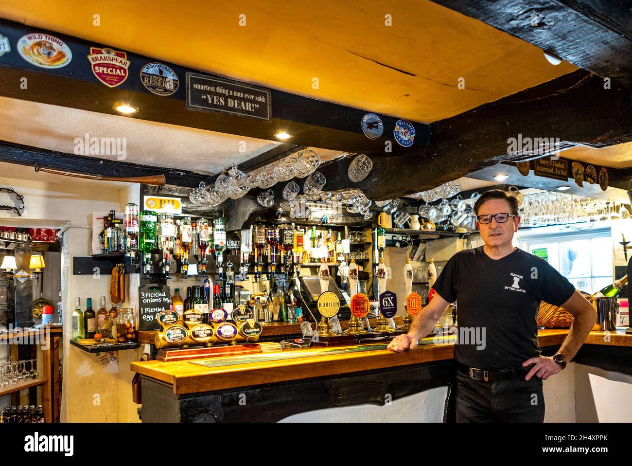 Ian Foley, The George pub, St Briavels Stock Photo - Alamy