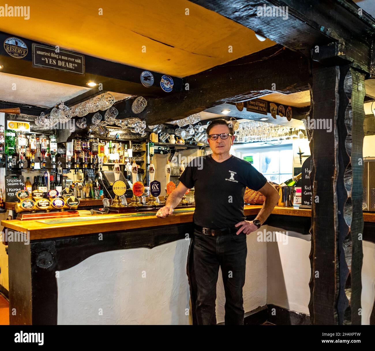 Ian Foley, The George pub, St Briavels Stock Photo - Alamy